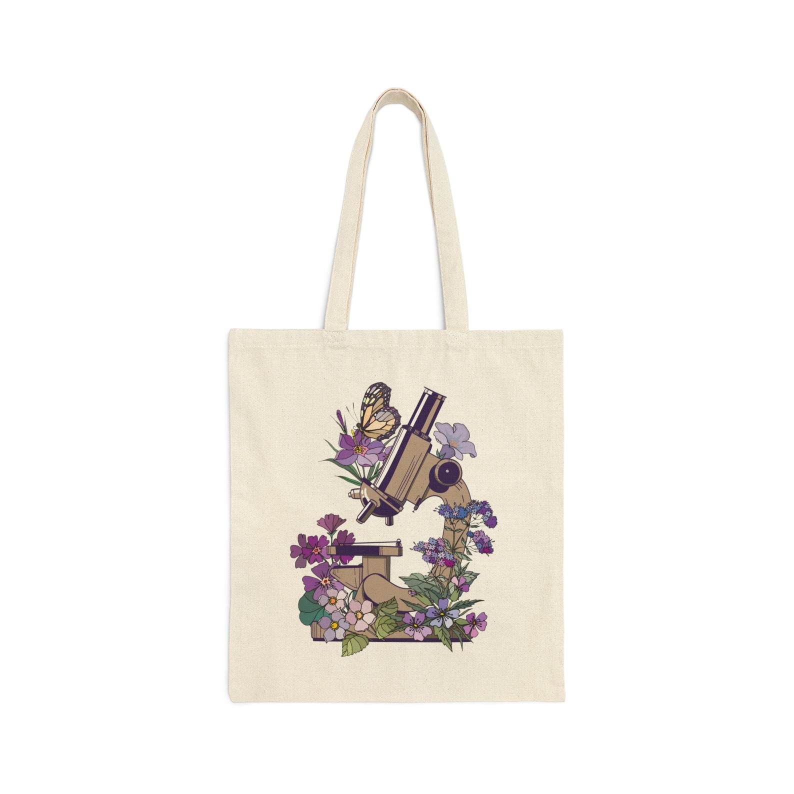 Microbiology Tote Bag, Microscope Canvas Tote for Microbiologist ...