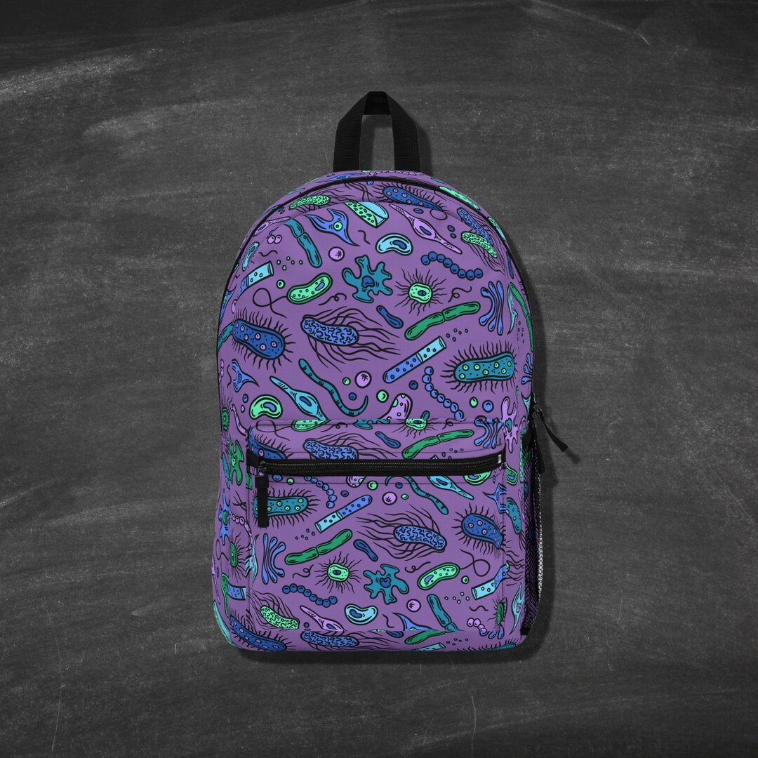 Cute Microbiology Backpack With Bacteria, Viruses and Other ...