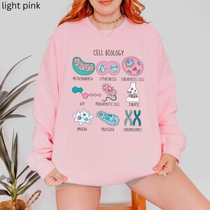 Cell Biology Sweatshirt, Mitochondria Ribosome DNA Science Teacher ...