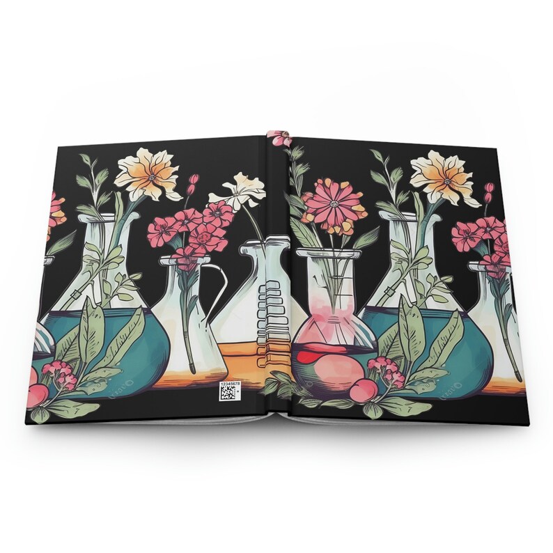 Floral Beakers Chemistry Equipment Journal Laboratory - Etsy