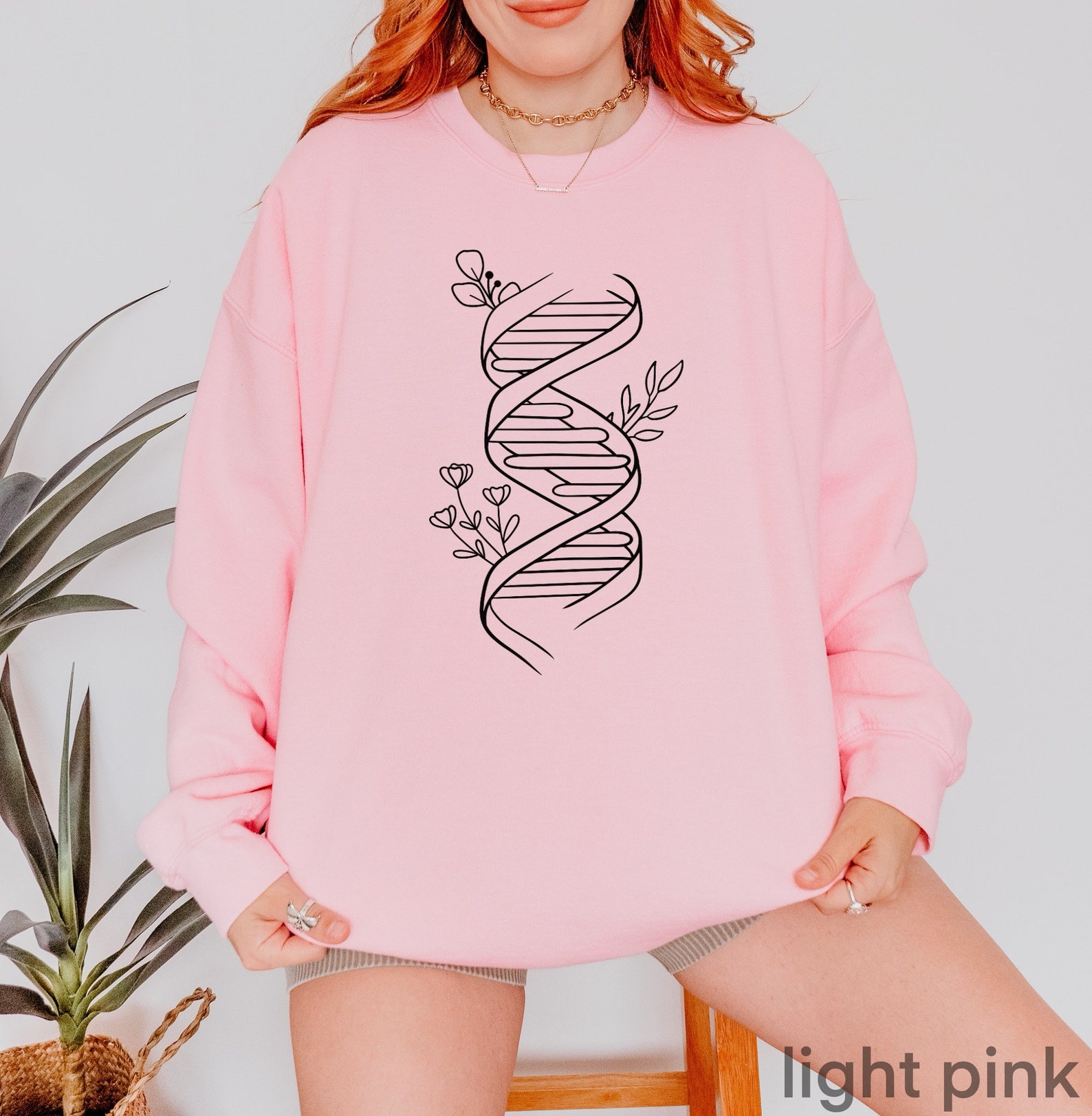 Floral DNA Sweatshirt Biochemistry Molecular Biology - Etsy