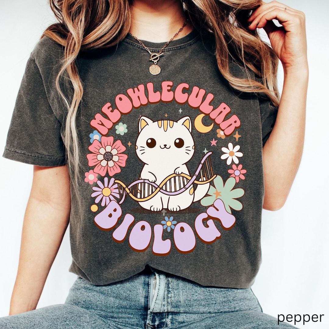 Molecular Biology Shirt, Medical Laboratory Scientist DNA T-shirt Cat ...