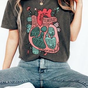 Anatomical Heart Shirt, Cardiology T-shirt ICU CVICU Nurse in the ...