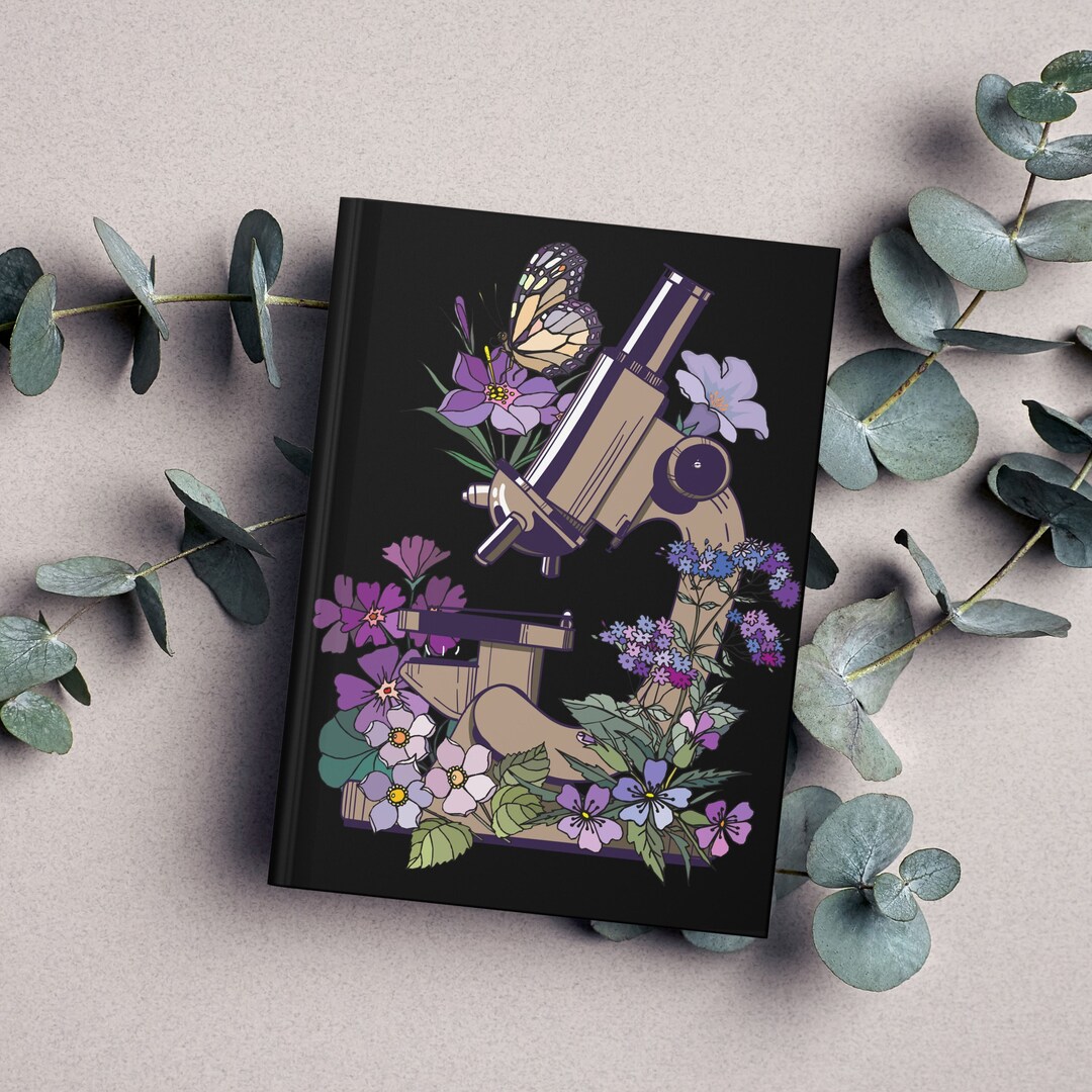 Microscope Microbiology Journal, Floral Notebook, Microbiologist ...