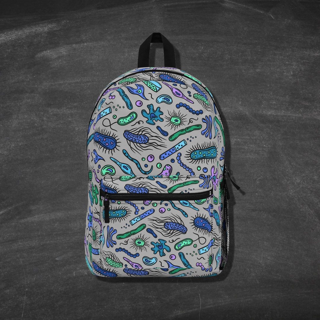 Cute Microbiology Backpack With Bacteria, Viruses and Other ...