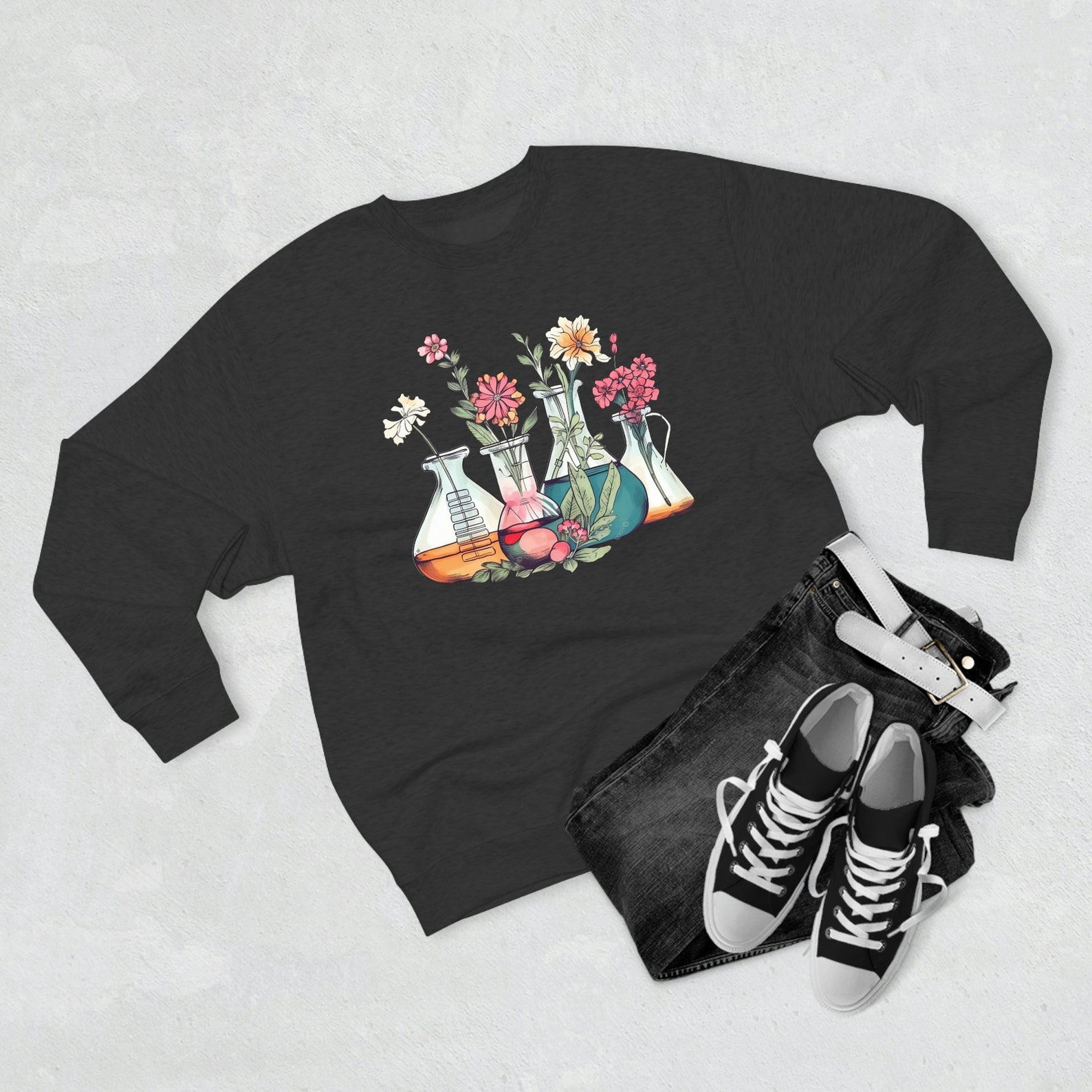 Chemistry Sweatshirt, Clinical / Medical Laboratory Scientist Floral ...