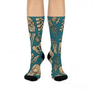 Anatomy Socks Skull Bones Skeleton Orthopedic Socks for Future Doctors ...