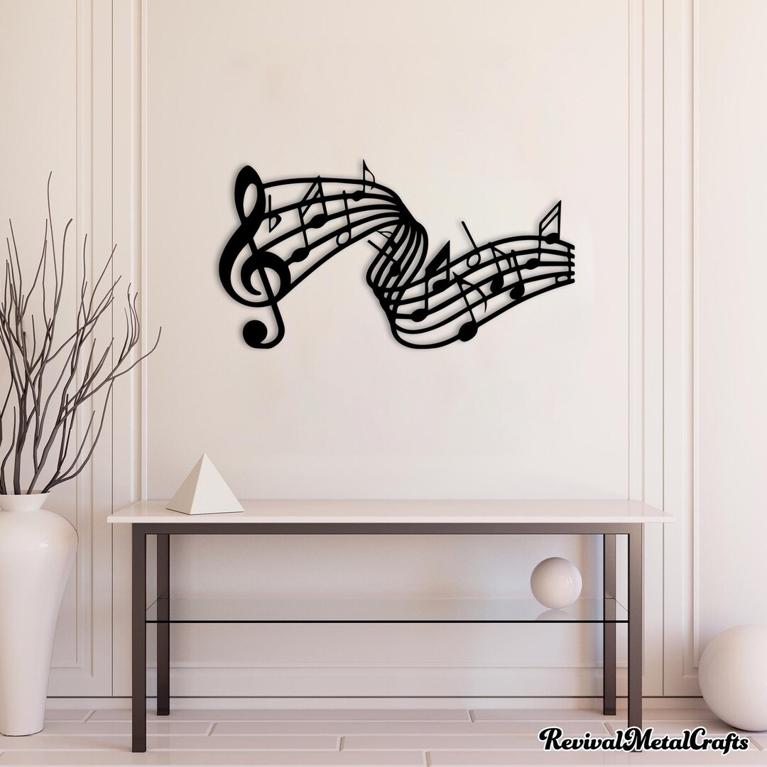 Music Notes Metal Wall Art, Guitarist Gifts, Music Lover Gifts, Song ...