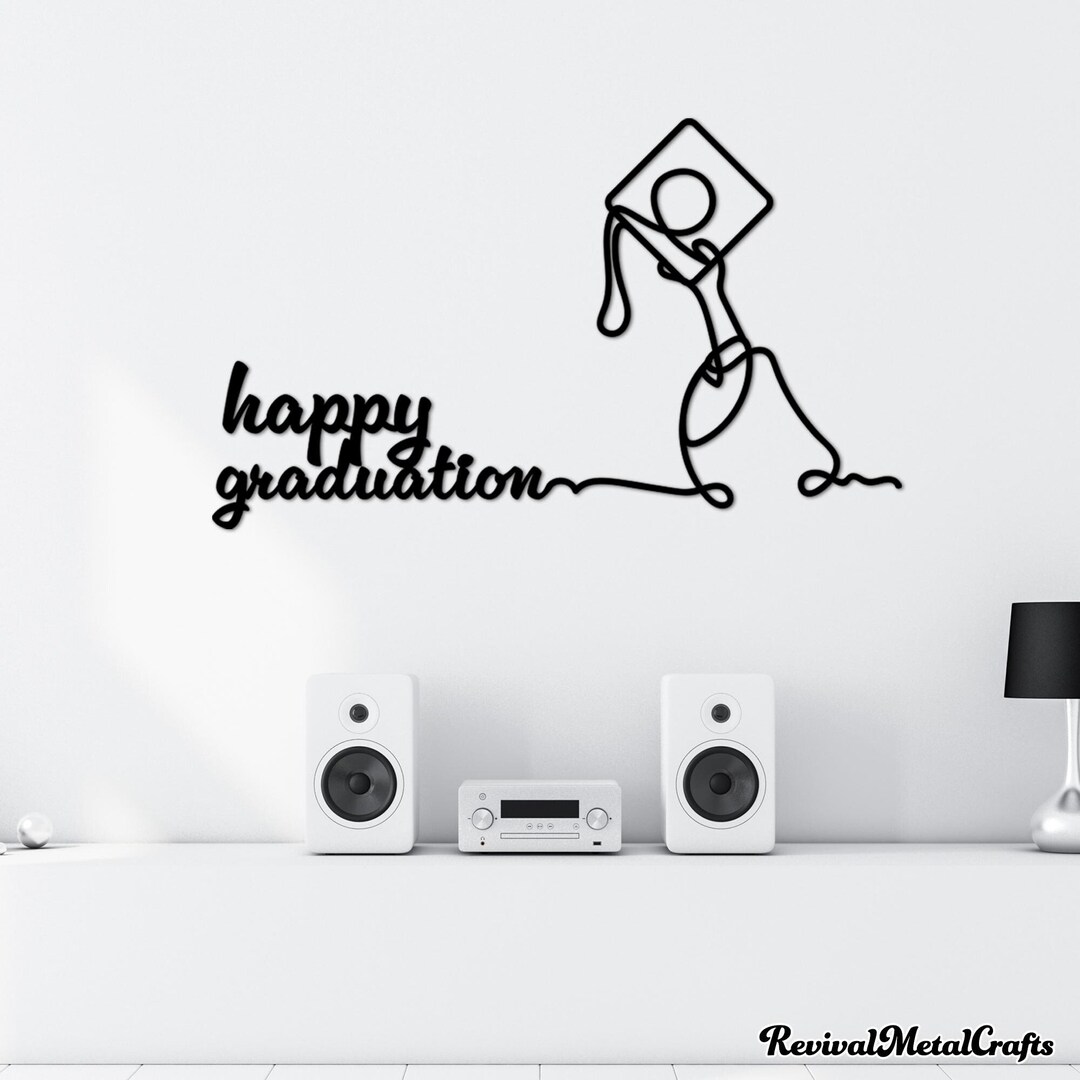 Minimalist Metal Graduation Wall Art: College Custom Decor Gift - Etsy