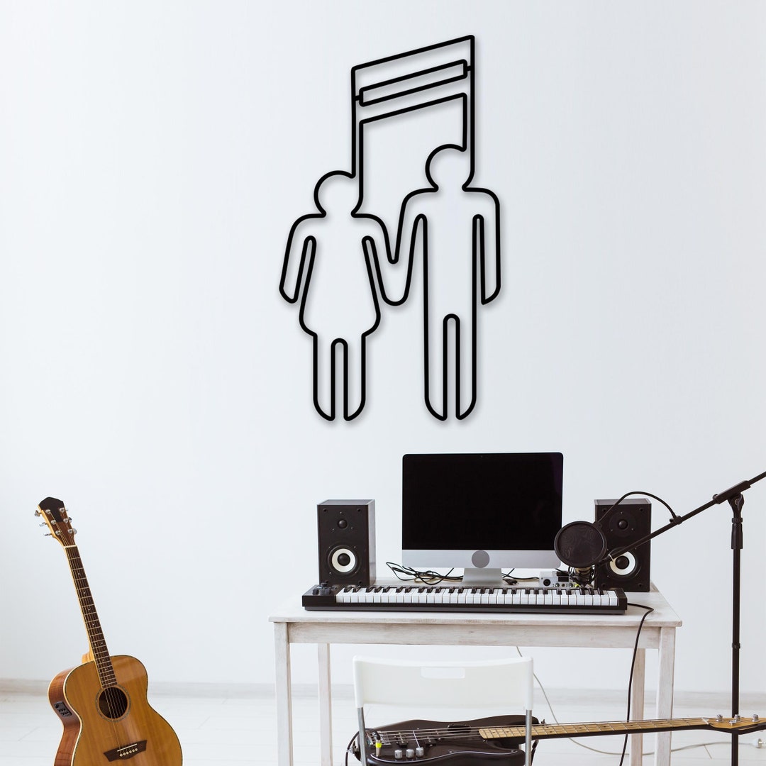 Music Notes Metal Wall Art: Musician Couple Gift - Etsy