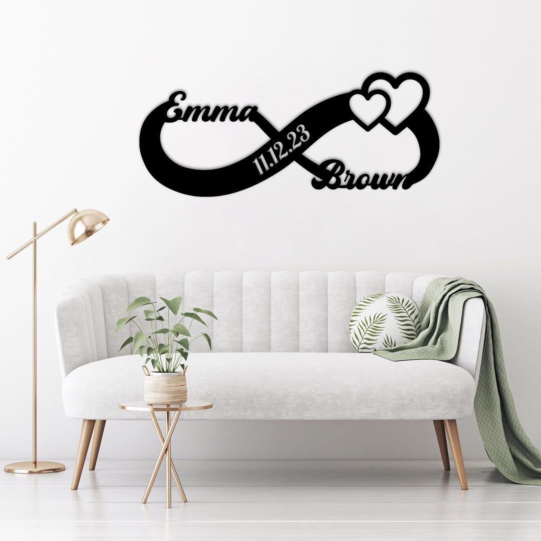 Personalized Infinity Symbol Metal Wall Art: Custom Wedding Decor - Etsy