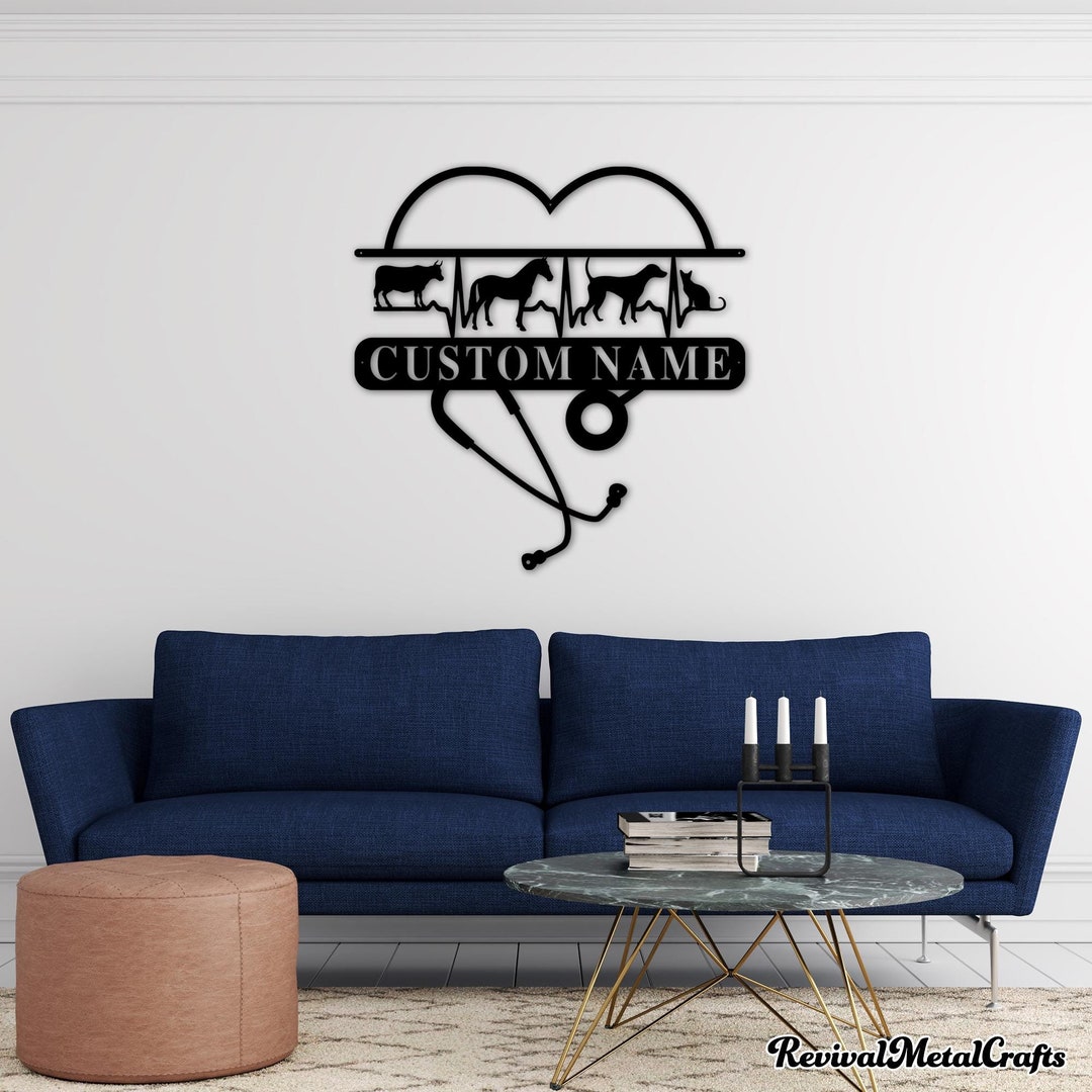 Vet Metal Wall Art: Custom Veterinarian Clinic Decor Gift - Etsy