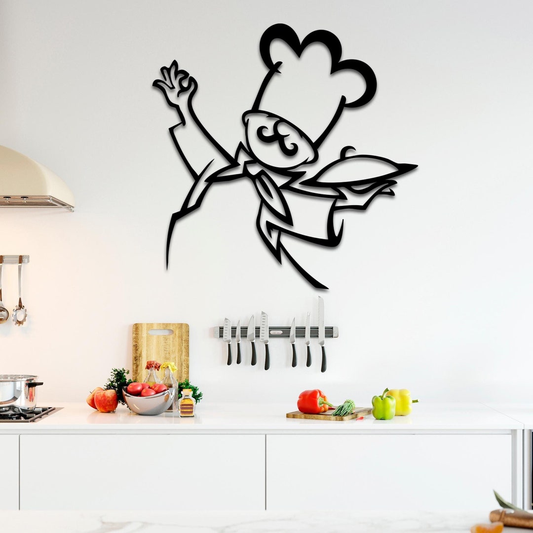 Kitchen Metal Wall Art, Kitchen Wall Decor, Kitchen Signs, Chef Wall ...