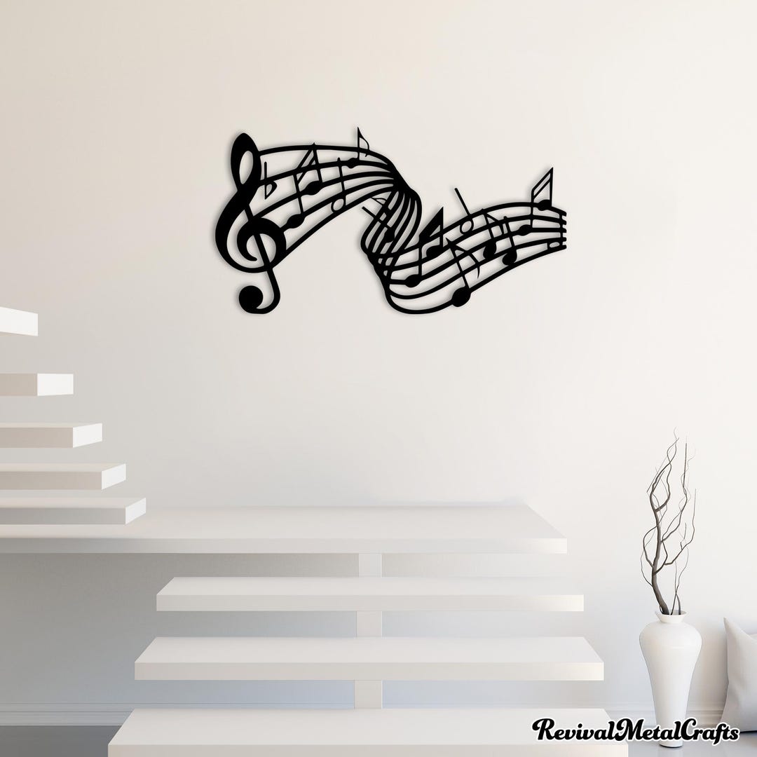 Music Notes Metal Wall Art: Home and Studio Decor for Musicians - Etsy