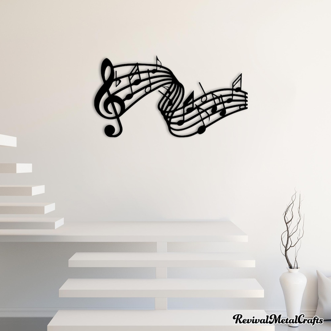 Music Notes Metal Wall Art, Guitarist Gifts, Music Lover Gifts, Song ...