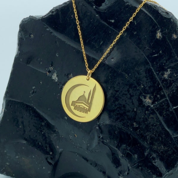 Minimalist Kaaba Gold Pendants - Etsy