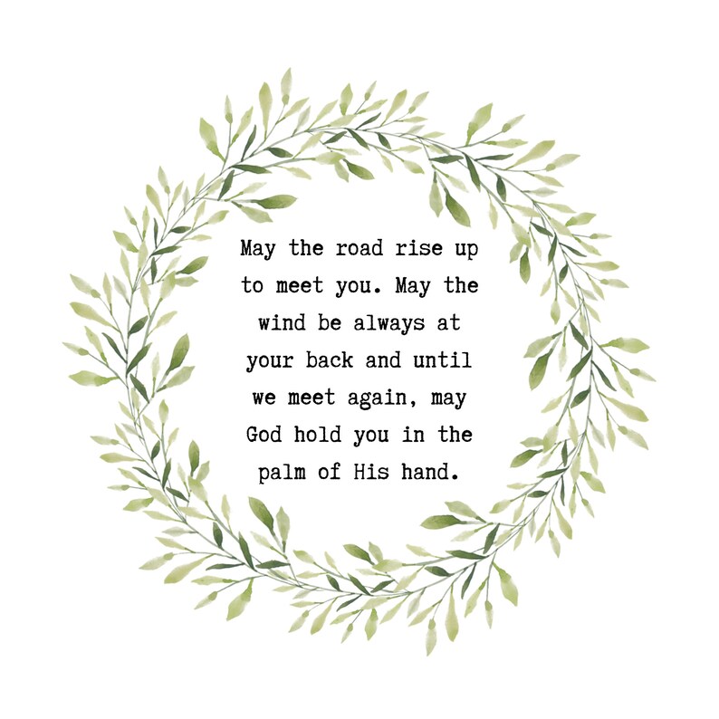 PRINTABLE Traditional Irish Blessing #1, Square Print, May the Road ...