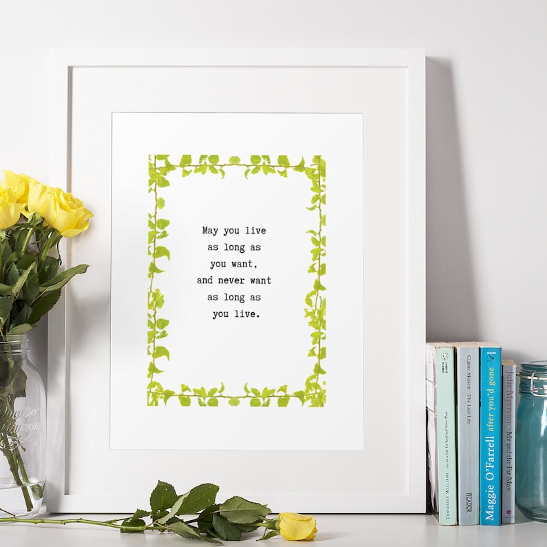 PRINTABLE Traditional Irish Blessing 4 May You Live as Long - Etsy
