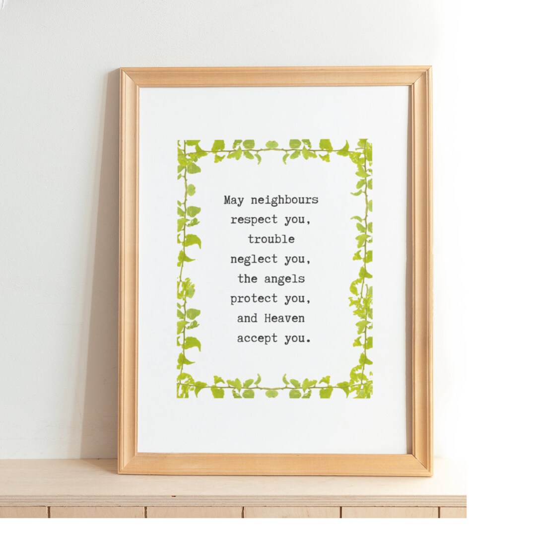 PRINTABLE May Neighbours Respect You, Irish Blessing, St Patrick's Day ...