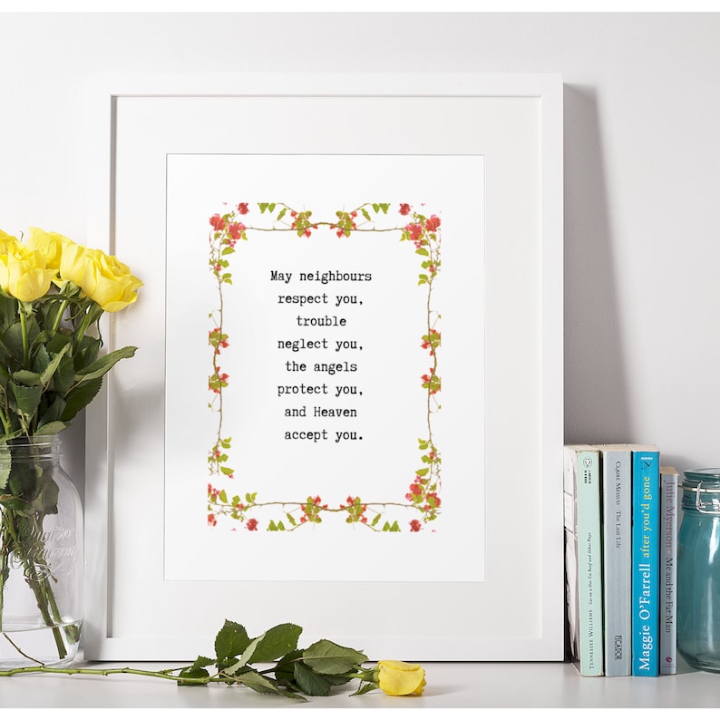 PRINTABLE Traditional Irish Blessing #3 May Neighbours Respect You ...