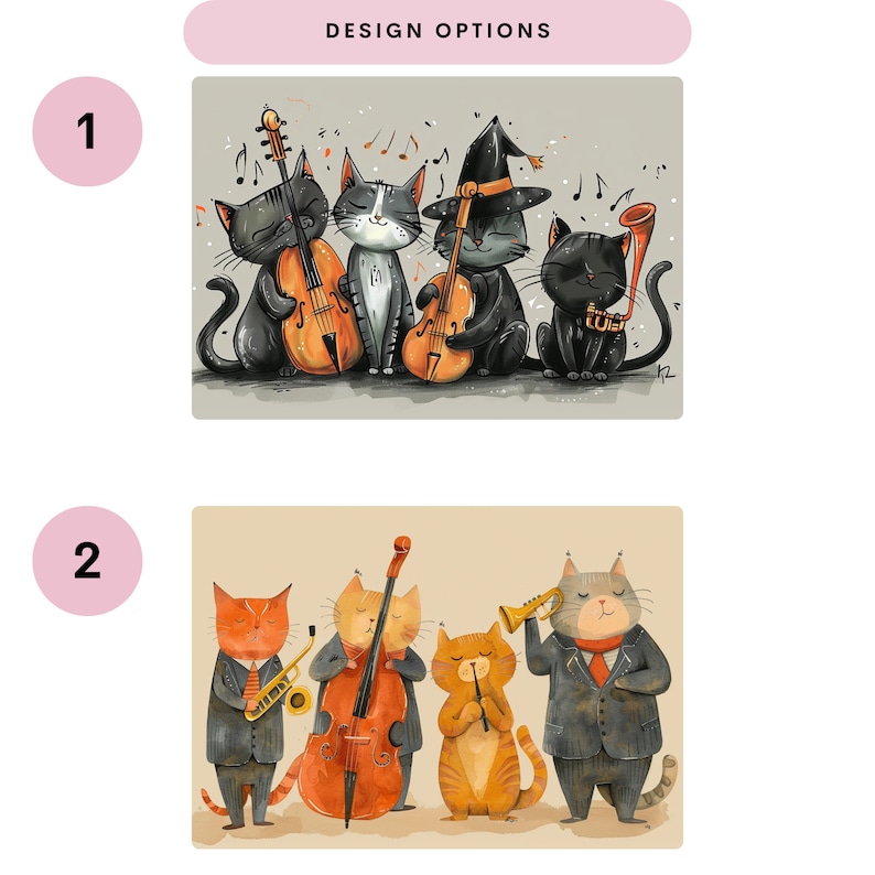 Funny and Colorful Cats Jazz Group Painting by Numbers Kit , Painting ...