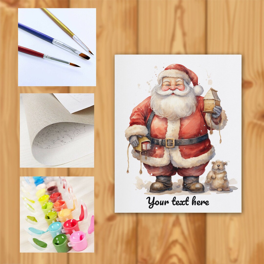 Personalized Santa Claus Paint by Numbers Kit - Christmas Gift for ...