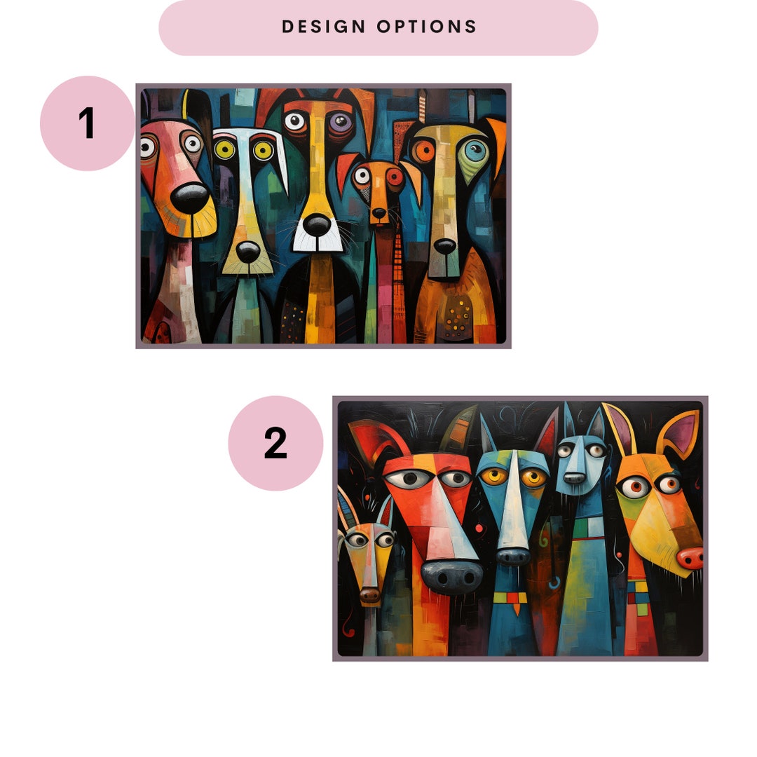 Watercolor Dogs Picasso Style Paint by Numbers Kit for Adults, Painting ...