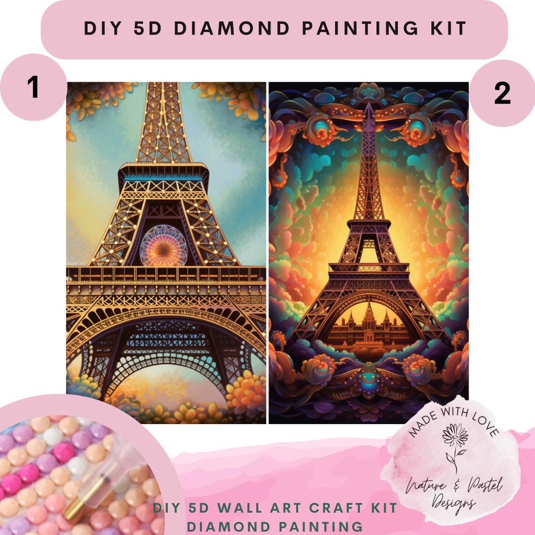 Eiffel Tower Mandala Diamond Painting Kit, Digital Art of Paris Craft ...