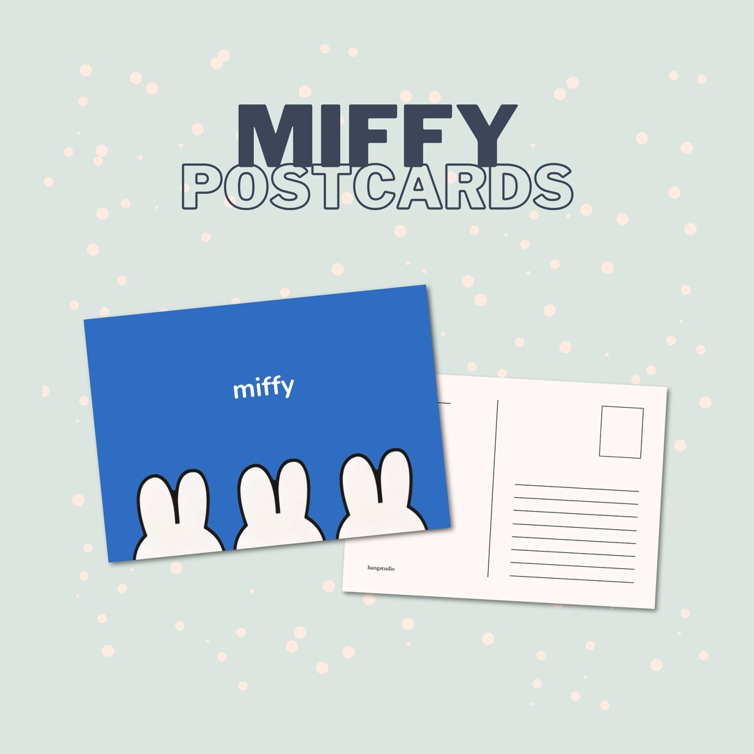 4 Digital Miffy Postcards - Ansichtkaarten - Available in Different Colours - Download & Print ...