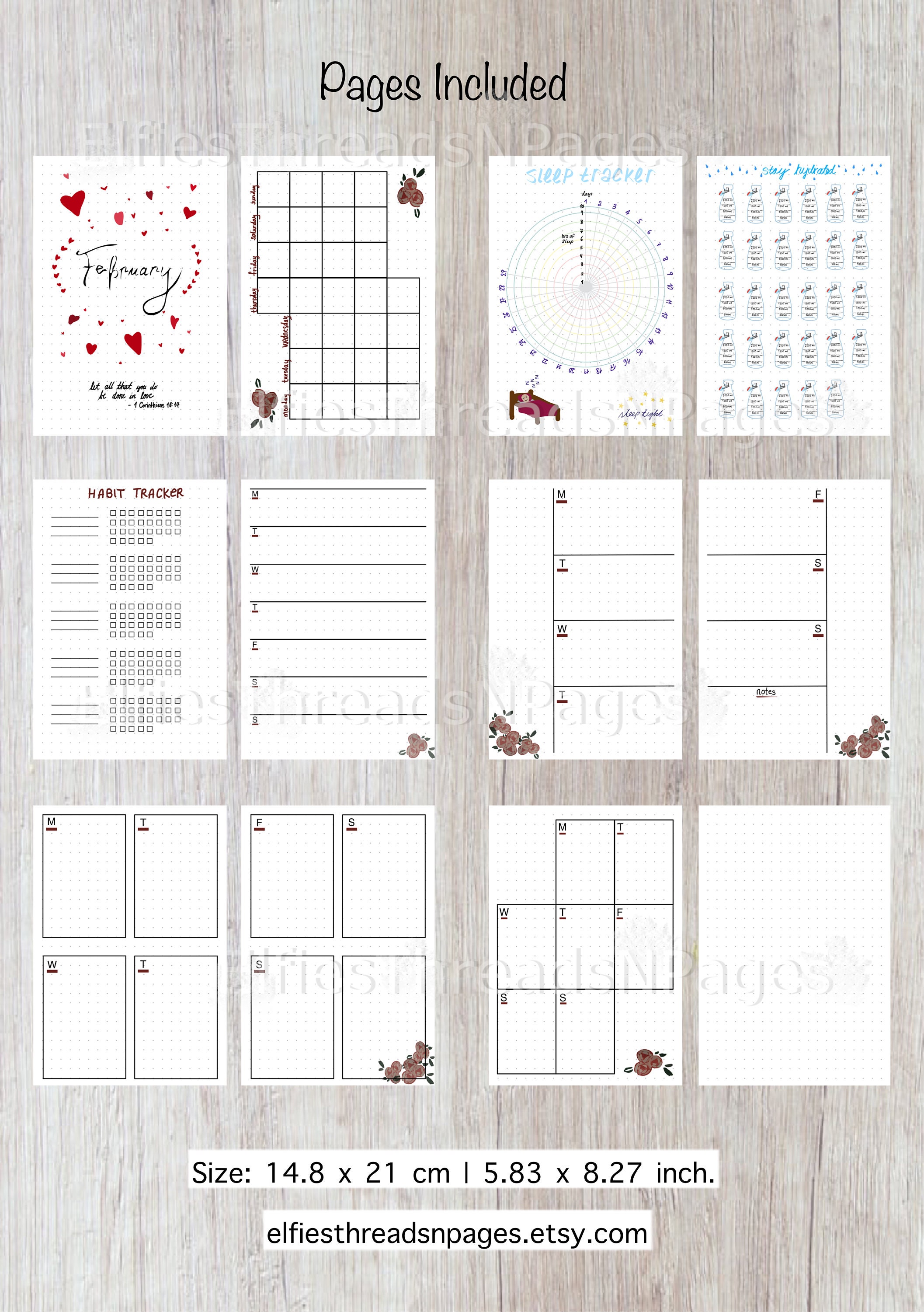 February 2024 Digital/printable Bullet Journal Monthly Planner and ...