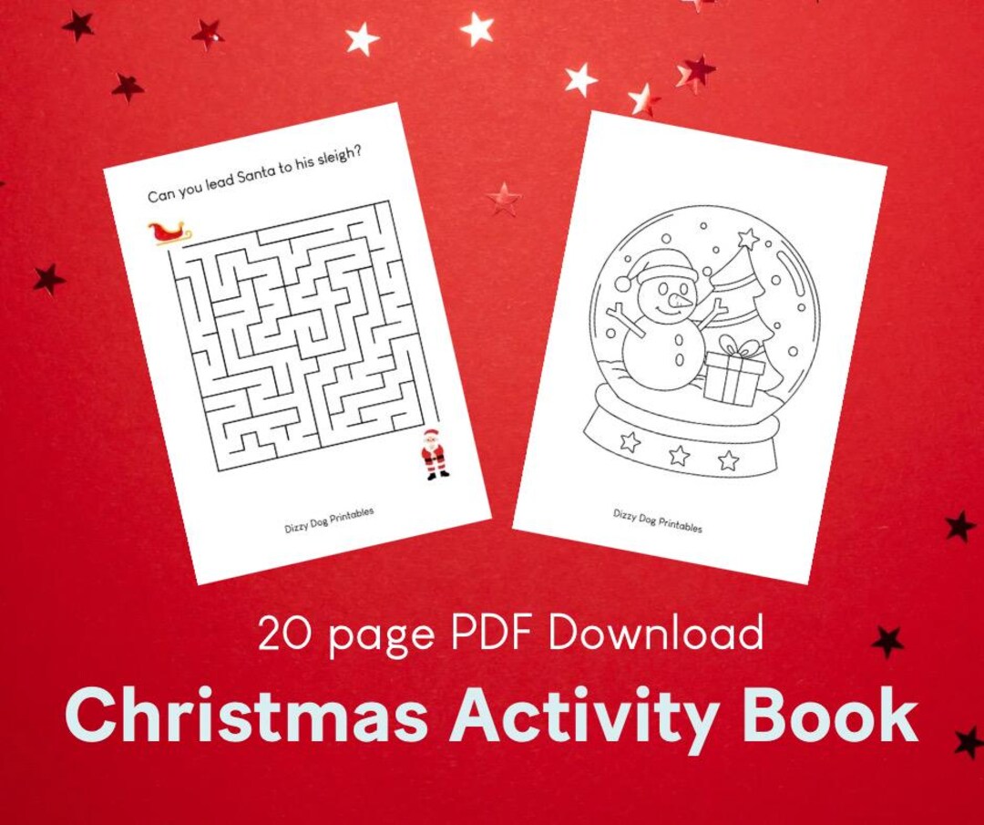 Christmas Activity Workbook, Christmas Eve Colouring and Games ...