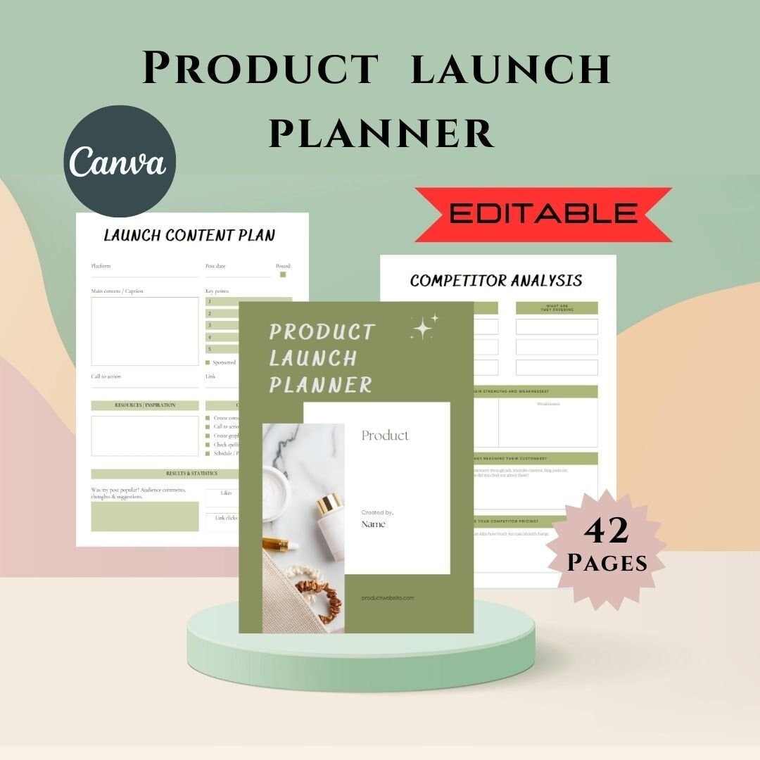 Product Launch Planner | Canva Product Launch Planner | Editable ...