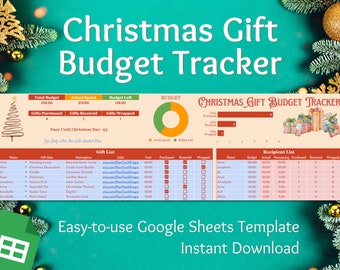 Holiday Budget Tracker Spreadsheet - Google Sheets Digital Download - Etsy