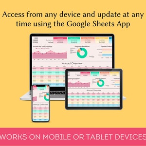 Annual Budget Spreadsheet, Editable Digital Planner, Google Sheets ...