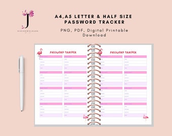 Password Tracker Digital Printable - Etsy