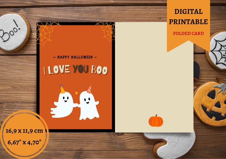 Printable Halloween Card | Halloween Card Printable | Digital Halloween ...