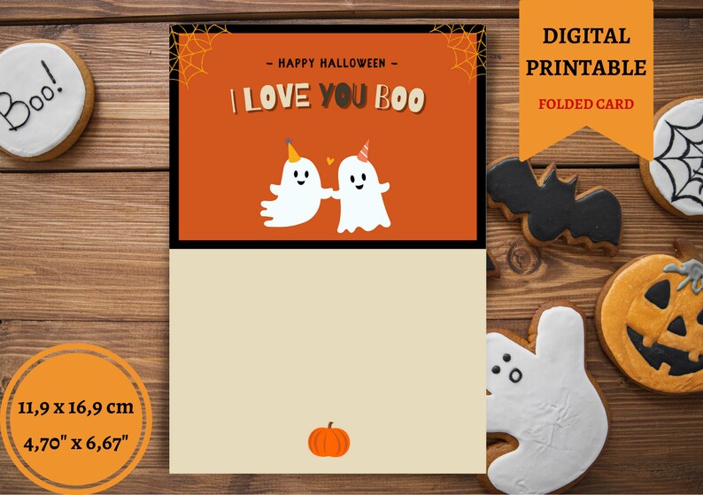 Printable Halloween Card | Halloween Card Printable | Digital Halloween ...