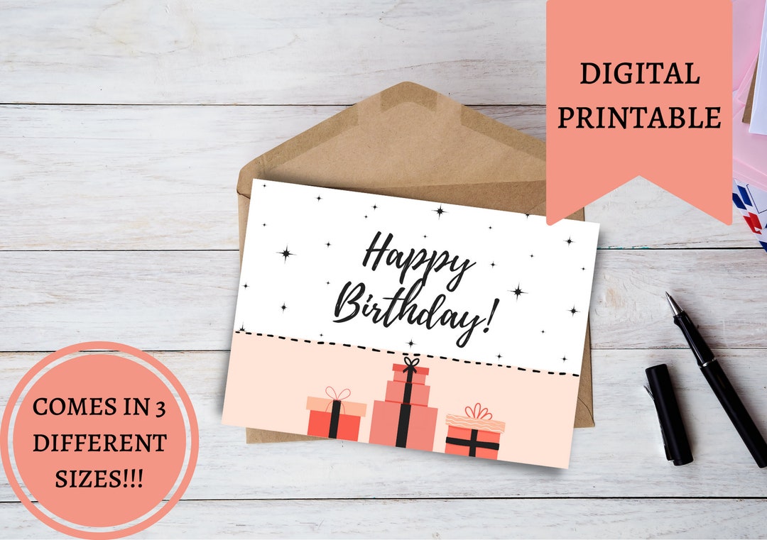 Printable Birthday Card | Birthday Card Printable | Digital Birthday ...
