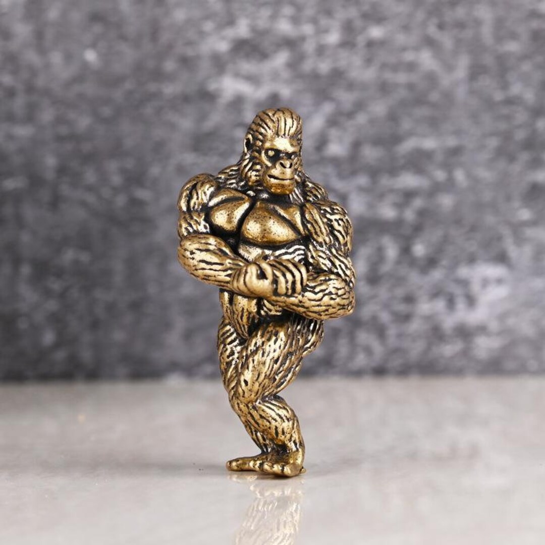 Handmade Brass Pectoral Gorilla, Bodybuilding Muscle Living Room Office ...
