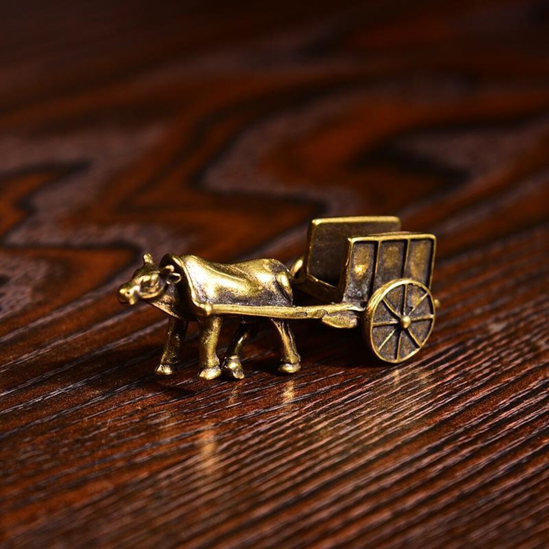 Handmade Brass Ox Cart Living Room and Office Desktop Tea Pet - Etsy