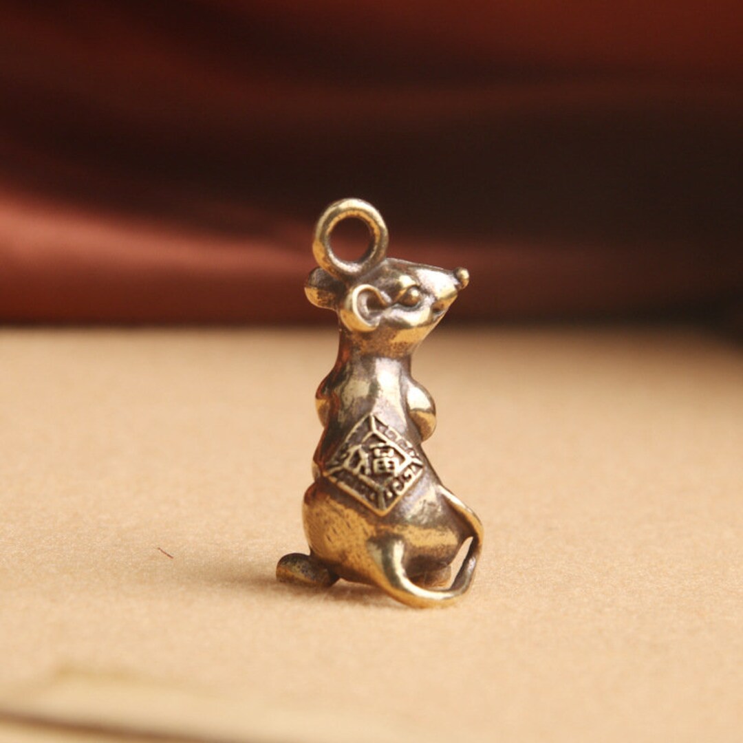 Handmade Brass Mouse Pendant, Car Keychain Pendant Pendant Metal Key ...