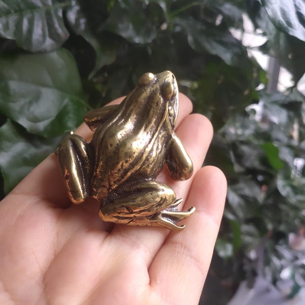 Brass Frog - Etsy