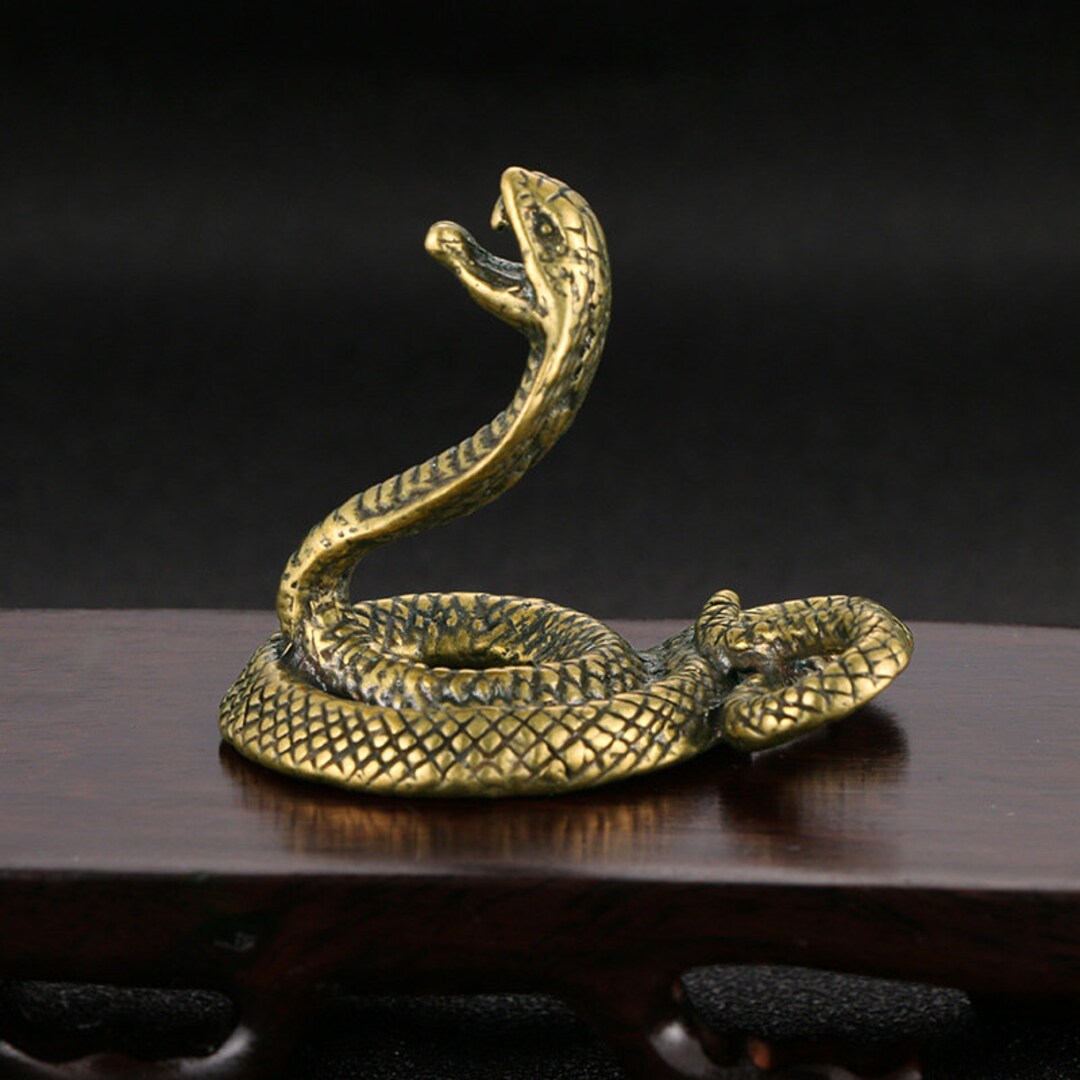 Handmade Brass Glasses Snake, Domineering Python Living Room Office ...