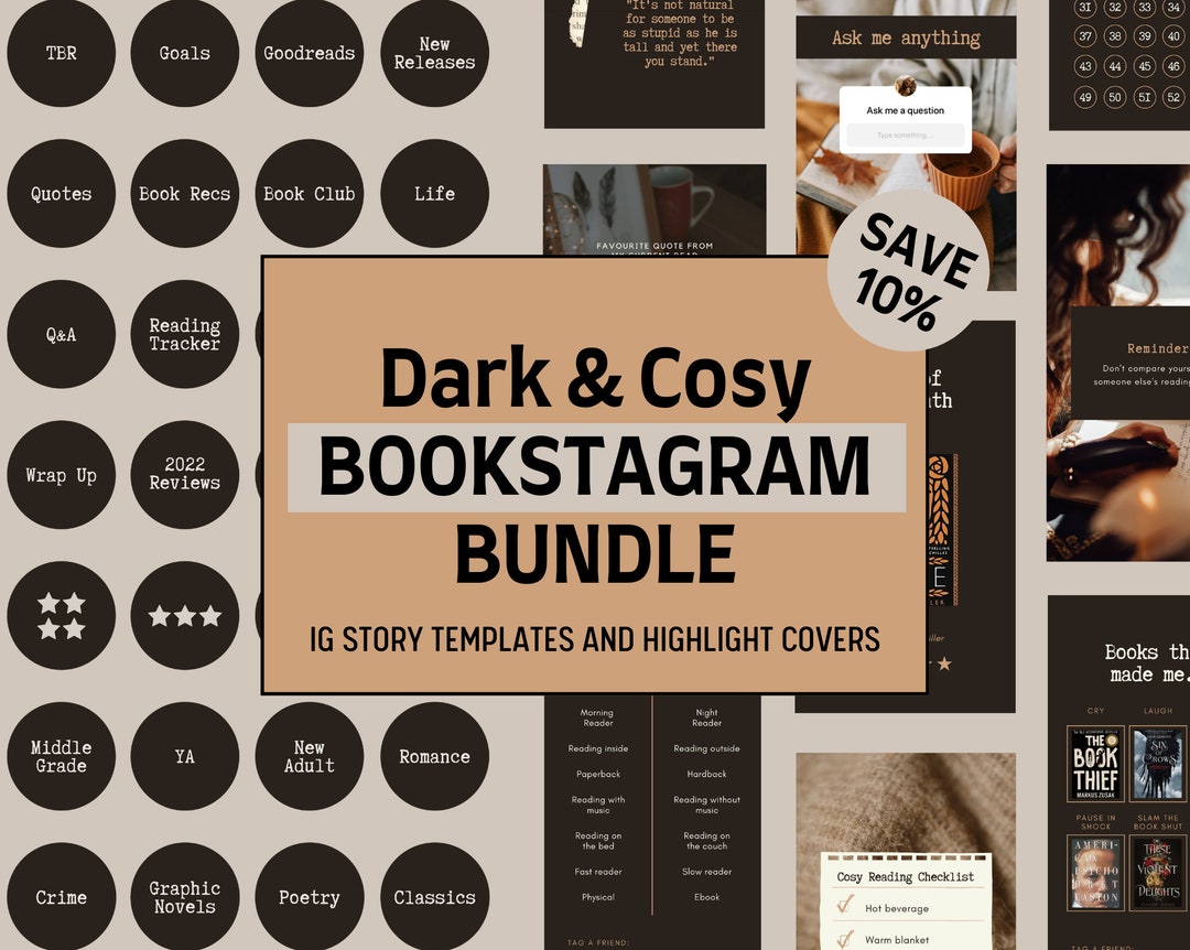 Bookstagram Bundle | Instagram Story Templates | Instagram Highlight ...