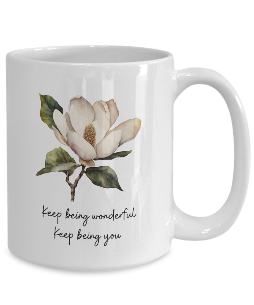 Custom Magnolia Coffee Mug, Magnolia Gift, Flower Mug, Gift for ...