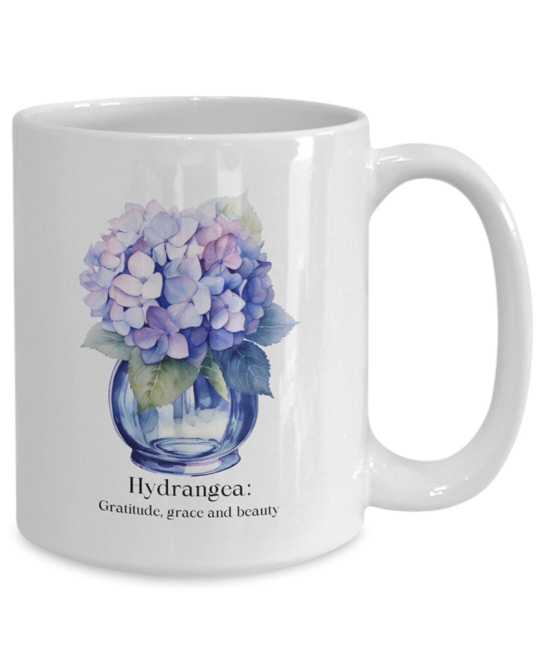 Blue Hydrangea, Hydrangea Mug, Gift for Gardener, Gift for Mom ...