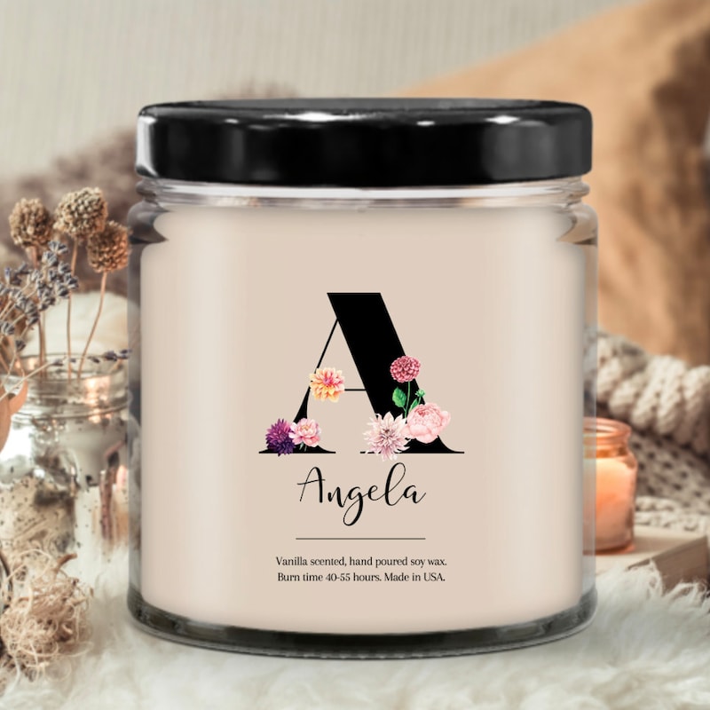 Monogram Candle - Etsy