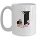 Large Letter J Coffee Mug, Alphabet Mug, Flower Letter Mug, Letter J ...