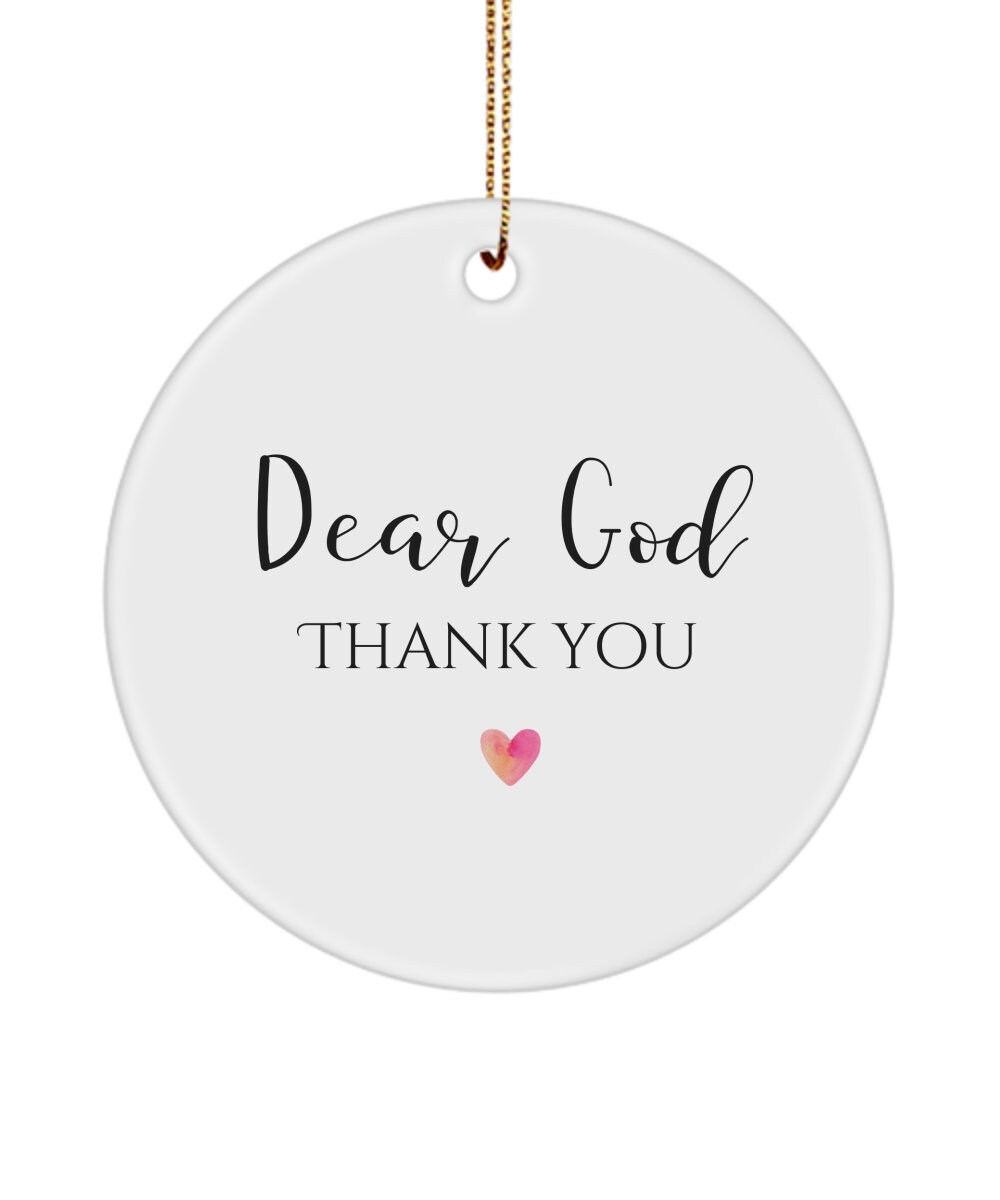Dear God Thank You, Thank You God Gift, Christian Gift, Gratefulness, Gratitude Gift, Thankful ...