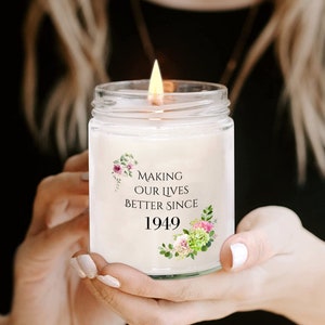 75th Birthday Candle, 75th Birthday Gift for Women, 75th Birthday Gift ...